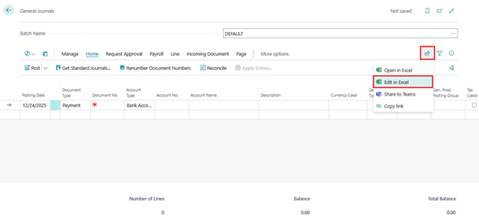 How to Create Journal Entries in Excel and Upload Them to Dynamics 365 ...